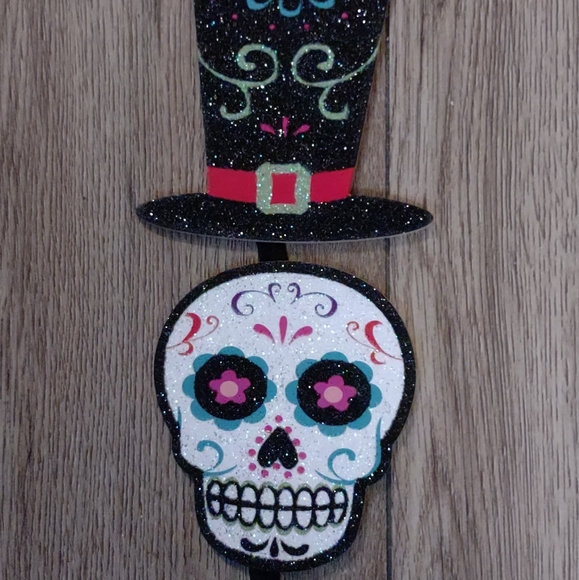Handmade | Accents | Halloween Decor Bundle Sugar Skulls And Owl | Poshmark